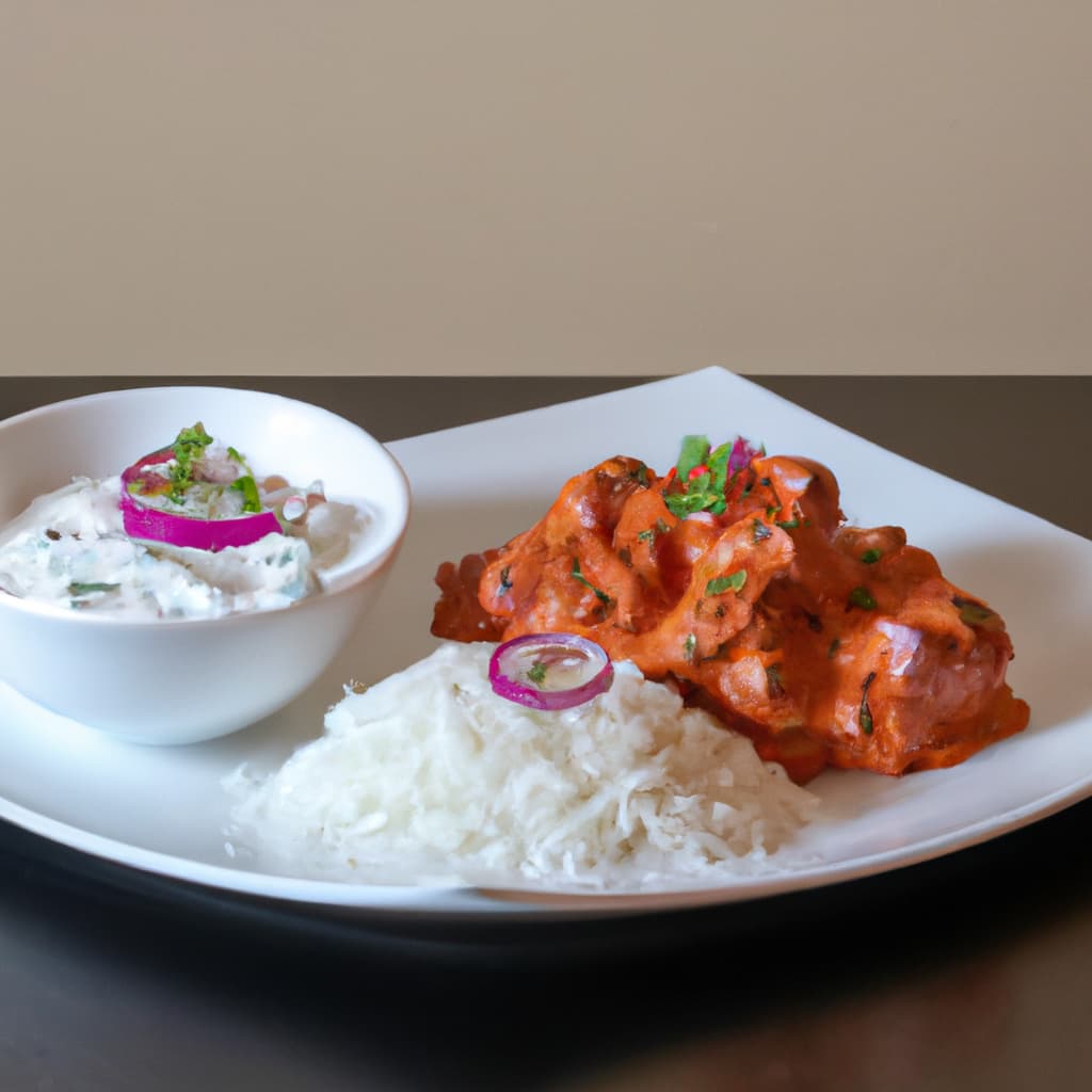 Butter Chicken with Raita and Basmati Rice - Myomeals